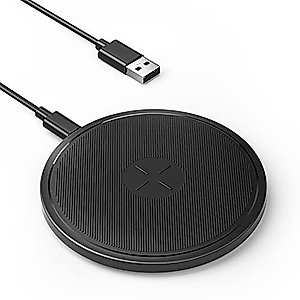 EarFun 15W Wireless Charger, Qi-Certified 15W Max Fast Wireless Charging Pad Compatible with iPhone 13/13 mini/13Pro Max/12/11 Pro Max, Samsung Galaxy S10/S10E/Note 10, AirPods Pro (No AC Adapter)