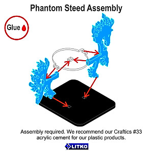 LITKO Character Mount | Phantom Steed | Ghost Horse | Role Playing Games | Compatible with Dungeons & Dragons and Pathfinder Games (2-Inch Square Base)