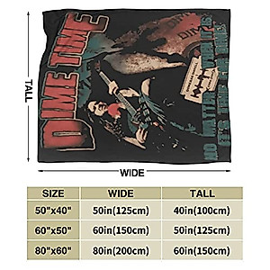 DVesaldez American Dimebag Musician Darrell Blankets Beach Blanket,Unique Plush Fuzzy Blankets and Throws for All Seasons, Beach Blanket Air Conditioning Blanket 80"X60"