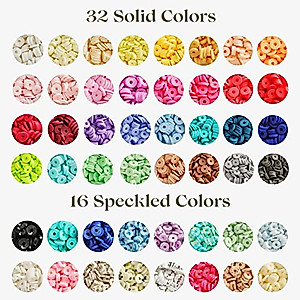 10500+ pcs Clay Beads for Bracelets Making Kit - Heishi Beads Kit for Jewelry Making - Polymer Clay Beads Bracelet Making Kit for Girls and Adults - Clay Bead Kit - Preppy Bracelet Maker Kit