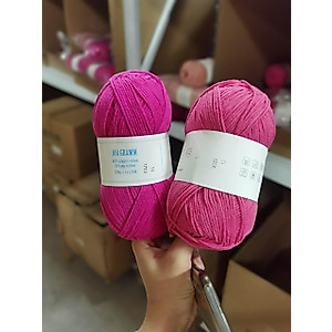 10 Large Skeins of Milk Cotton Yarn Set of 10 Colors 100gr. Each. 1kg Total (2.2 pounds)