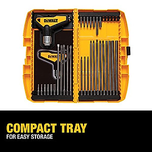 DEWALT Hex Key Wrench Set, Ratcheting. T-Handle Set, 31-Piece (DWHT70265)