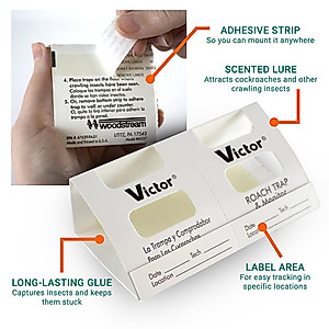 Safer M327 Monitor Victor Roach Glue Trap, White (Pack of 150)