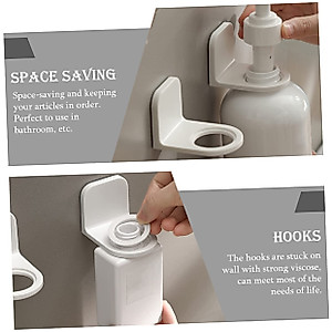 Cabilock 8 Pcs Wall Storage Rack Bathroom Bottle Bracket Bathroom Shower Gel Bottle Stand Bathroom Accessory Bathroom Storage Holder Waterproof Shower-gel Holder Shampoo Bottle Rack