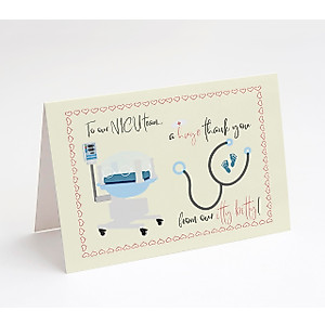 M Market On Mainstreet Special Thank You Card, 5"x7" Greeting Card w/Envelope, Made in the USA (NICU Thank You)