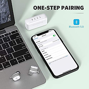 Bluetooth Wireless Earbuds - FIIL T1XS Bluetooth 5.0 Wireless Earphones, Support FIIL+ APP, Waterproof Earbuds with Microphone, in-Ear Earbuds Cordless for iPhone & Android (White)
