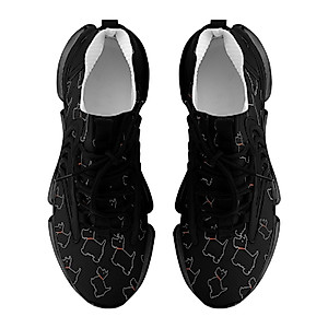 Scottish Terrier Dog Sport Shoes for Men Women Non Slip Lightweight Breathable Walking Running Shoes 9women/7men