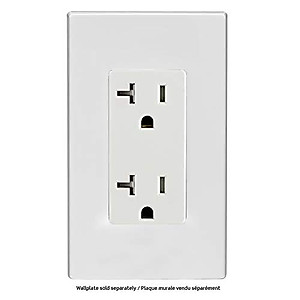 Leviton M02-T5825-Wmp 20a 125v White Decora Tamper Resistant Outlets 10 Count
