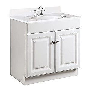 Design House Wyndham Unassembled Bathroom Vanity Cabinet Without Top, 24 in, White