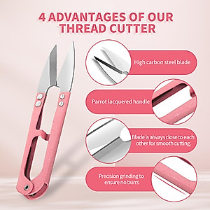 CZZXI 3PCS Thread Snips, High-Carbon Steel Thread Cutter, 4.25inch Yarn Scissors for Sewing, Quilting, Knitting, DIY, Jewelry Making