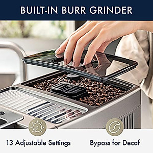 De'Longhi ECAM37095TI Dinamica Plus with LatteCrema System, Fully Automatic Coffee Machine, Colored Touch Display,Titanium