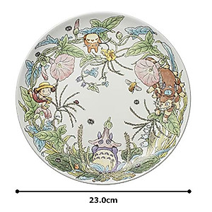 Noritake T50116A/4660-4 My Neighbor Totoro Plate, 9.1 inches (23 cm), Hiruga, Microwave Safe, 1 Piece, Bone China