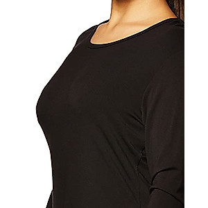 Soft Crew Neck Workwear Originals Underscrub Long Sleeve Tee Shirts for Women 4881, L, Black
