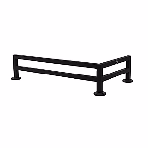 Teak Tuning Fence Style, L-Shaped Fingerboard Rail, 11" - Custom Designed by Teak Tuning - Premium Solid Steel Construction, Matte Powder Coated Finish in Black - Superior Non-Slip Foam Feet