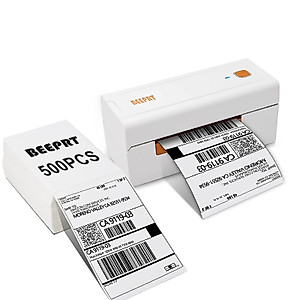 beeprt Shipping Label Printer & 4" X 6" Direct Thermal Labels (500 PCS)