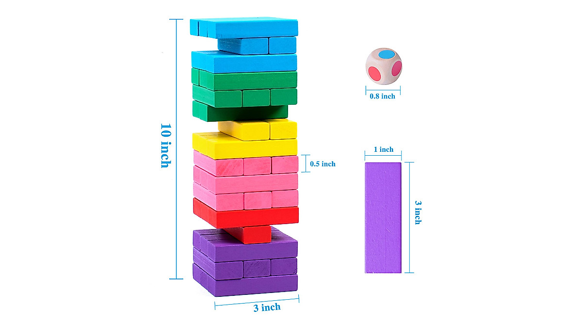Colorful Wooden Stacking Game for All Ages