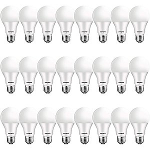 Energetic Lighting 24 Pack A19 LED Light Bulbs 60 Watts Equivalent, 5000K Daylight, E26 Medium Base, 750 Lumens, Non-dimmable, UL Listed