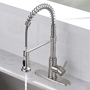 OWOFAN Hole Cover Deck Plate Escutcheon for Bathroom or Kitchen Sink Faucet Single Hole Mixer Tap 10 Inch Stainless Steel Brushed Nickel WF-4102SN