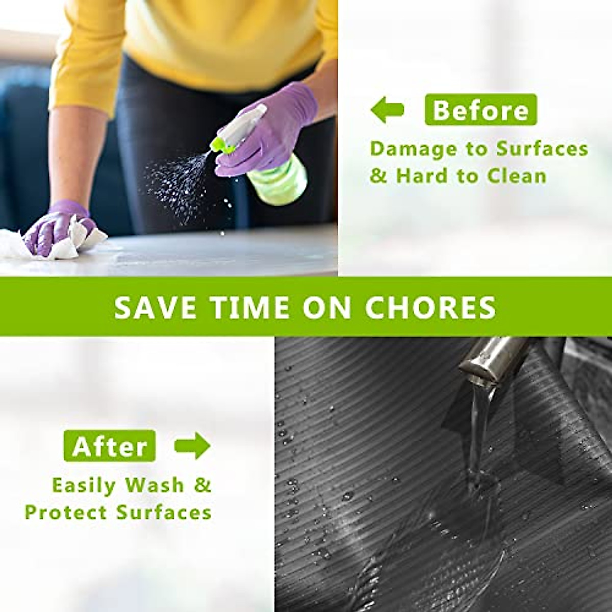 Shelf Drawer Liner for Kitchen Cabinets, Durable Pantry Shelving Liners for Tool Box Closet Refrigerator Non Stick Waterproof Plastic Cabinet Protector Liners Mat Washable, Black 11.8 x 78.7 inches