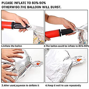 Silver Happy Birthday Balloons Banner White And Silver Confetti Balloons for Birthday Party Decorations