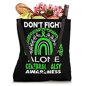 Cerebral Palsy Awareness Green Leopard Print Ribbon Tote Bag