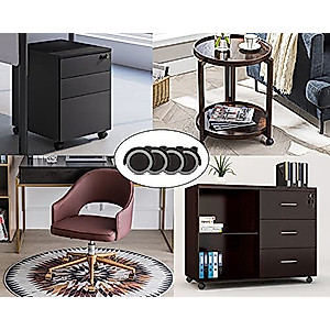 SYSanjang SYTX-324 2" (Set of 4) Floor Protector Rubber Caster Wheels (5/16 Inch Stem/Top Plate Mounting Options)