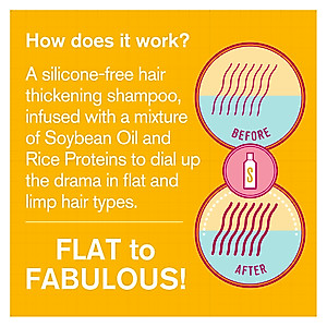 Volumizing Shampoo - Lightweight Hair Thickening Shampoo For Fuller Looking Hair in One Use - Volume Shampoo For Thin, Flat & Fine Hair - Adds Lift, Body Shine, Strength & Elasticity - Sulfate Free