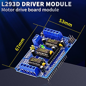 V TELESKY 3Pcs L293D Motor Driver Module - Shield Expansion Board Compatible with Arduino for Duemilanove Raspberry Pi Mega UNO R3 AVR ATMEL