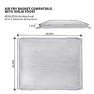 Air Fryer Oven Basket, Original Replacement Baking Trays for NINJA DT201 DT251 Foodi Digital Air Fryer Oven, Mesh Basket, Ideal Accessories for Air Frying and Dehydrating