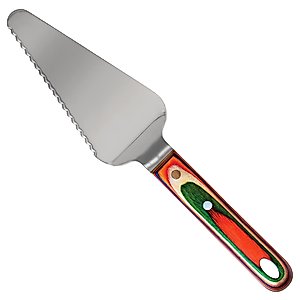 Baltique Marrakesh Collection Cake and Pie Server, Stainless Steel Wedding Cake Knife and Server with Comfortable Wooden Handle