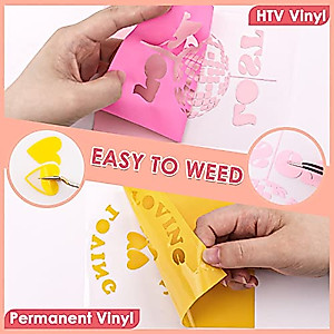 HTVRONT Accessories Bundle for Cricut Joy Accessories and Supplies Include Weeding Tools Bundle, Heat Transfer Vinyl, Adhensive Vinyl Sheets for Starter Kit-38PCS