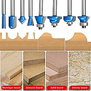 CSOOM Upgrade 24A PiecesRouter Bits , Tungsten Carbide Router Bit Set, 1/4 inch Shank，for Woodworking, All Purpose Router bit for DIY