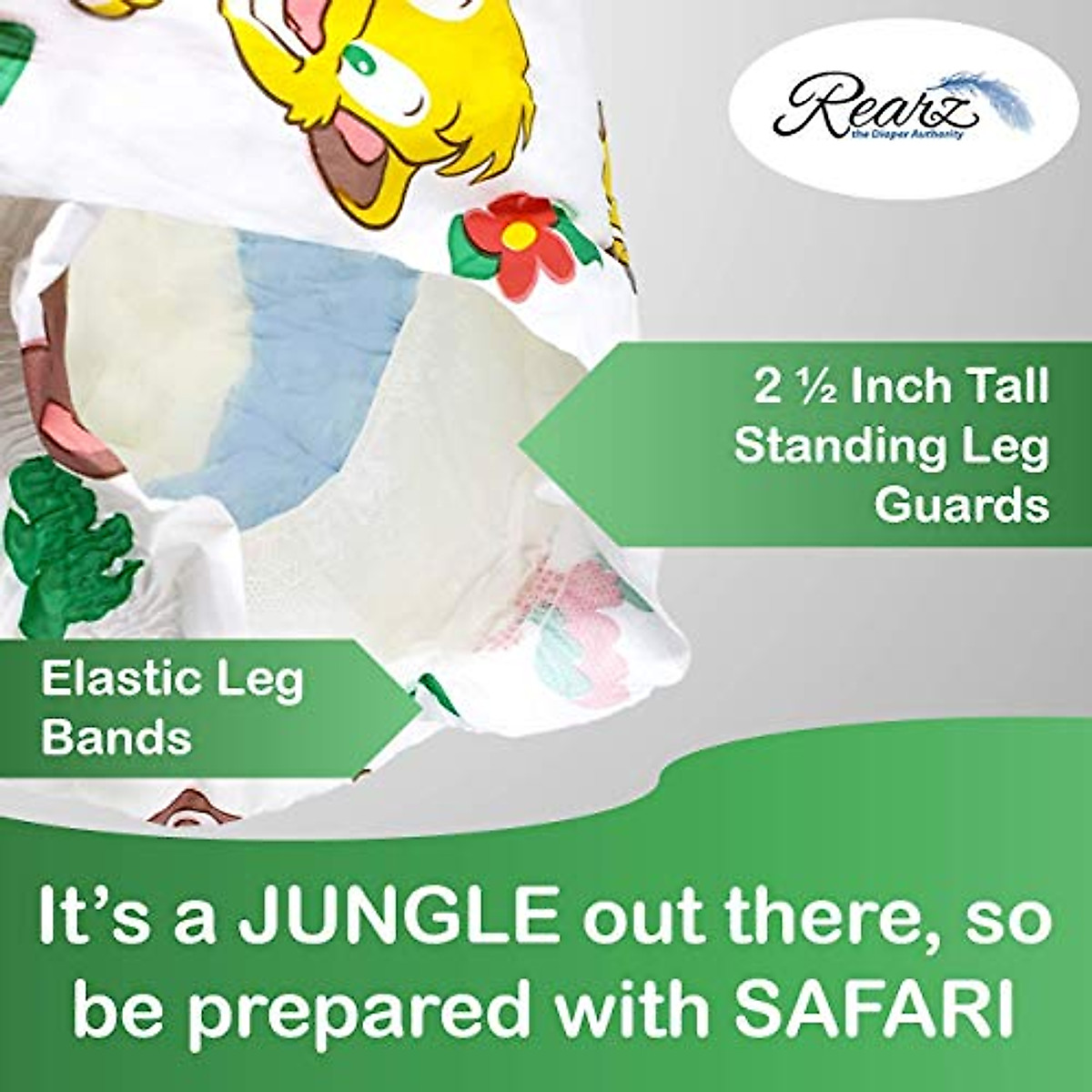 Rearz - Safari - Adult Diaper (12 Pack) (X-Large)