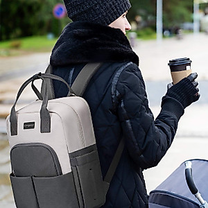 COSYLAND Diaper Bag Backpack Baby Bag for Girls Boy Large Capacity Maternity Nappy Bag Travel Back Pack with Insulated Pocket & Stroller Straps & Laptop Compartment & Anti-theft Pocket for Mom Dad