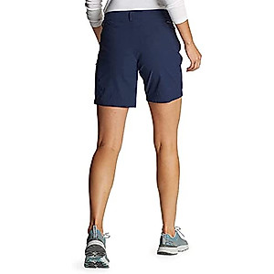 Eddie Bauer Women's UPF 50+ Stretch Rainier Short (as1, Numeric, Numeric_6, Regular, Regular, Medium Indigo, 6)