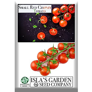 Small Red Cherry Tomato Seeds, 500 Heirloom Seeds Per Packet, (Isla's Garden Seeds), Non GMO Seeds, Botanical Name: Solanum lycopersicum