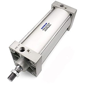 Baomain Pneumatic Air Cylinder SC 125-300 PT 1/2; Bore: 5", Stroke: 12"; Screwed Piston Rod Dual Action