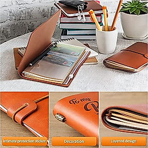 Giftrry Wife Gifts from Husband, To My Wife Leather Journal, 140 Page Wife Refillable Writing Journal, Anniversary Wedding Christmas Gifts for Wife from Husband, Romantic Gifts for her