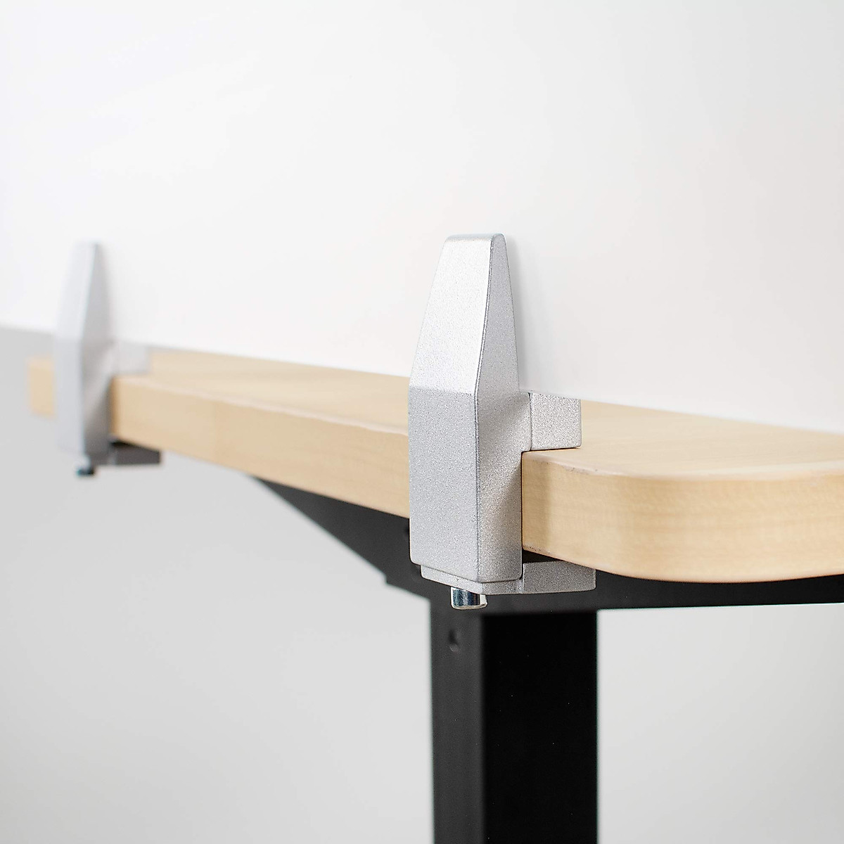 VIVO Universal Privacy Panel/Acrylic Sneeze Guard Desk Clamps, Clamps Only, Fits Desks up to 2 inches Thick, Pack of 2, Silver, PP-CP-01S