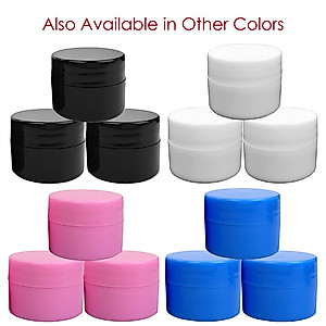 Beauticom 36 Pieces 7G/7ML (0.25oz) WHITE Sturdy Thick Double Wall Plastic Container Jar with Foam Lined Lid for Herbs, Spices, Loose Leaf Teas, Coffee and Other Foods - BPA Free