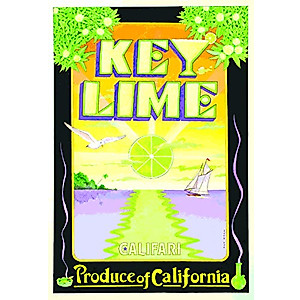 Califari Key Lime : Vivid Strain Art Wall Poster, Decor for a Home, Dorm, Store, Dispensary, or Smoke Shop - 13" x 19" Lithograph Print