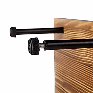 MyGift 3 Tier Rustic Burnt Wood Kitchen Countertop Corner Shelf, Counter Spice and Condiment Storage Display Rack, with Black Industrial Metal Pipe Legs