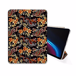 Cute Chinese Dragon Flowers case Compatible with iPad Mini Air Pro 7.9 8.3 9.7 10.2 10.9 11 12.9 inch Pattern Cover New 2022 2021 Trifold Stand 3 4 5 6 7 8 9 Generation 122 (8.3 Mini 6)