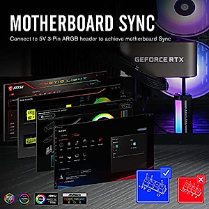 EZDIY-FAB GPU Support Bracket,5V 3PIN ARGB Graphics Card Brace, GPU Support Stand Adjustable Height,Aluminum Video Card Sag Holder