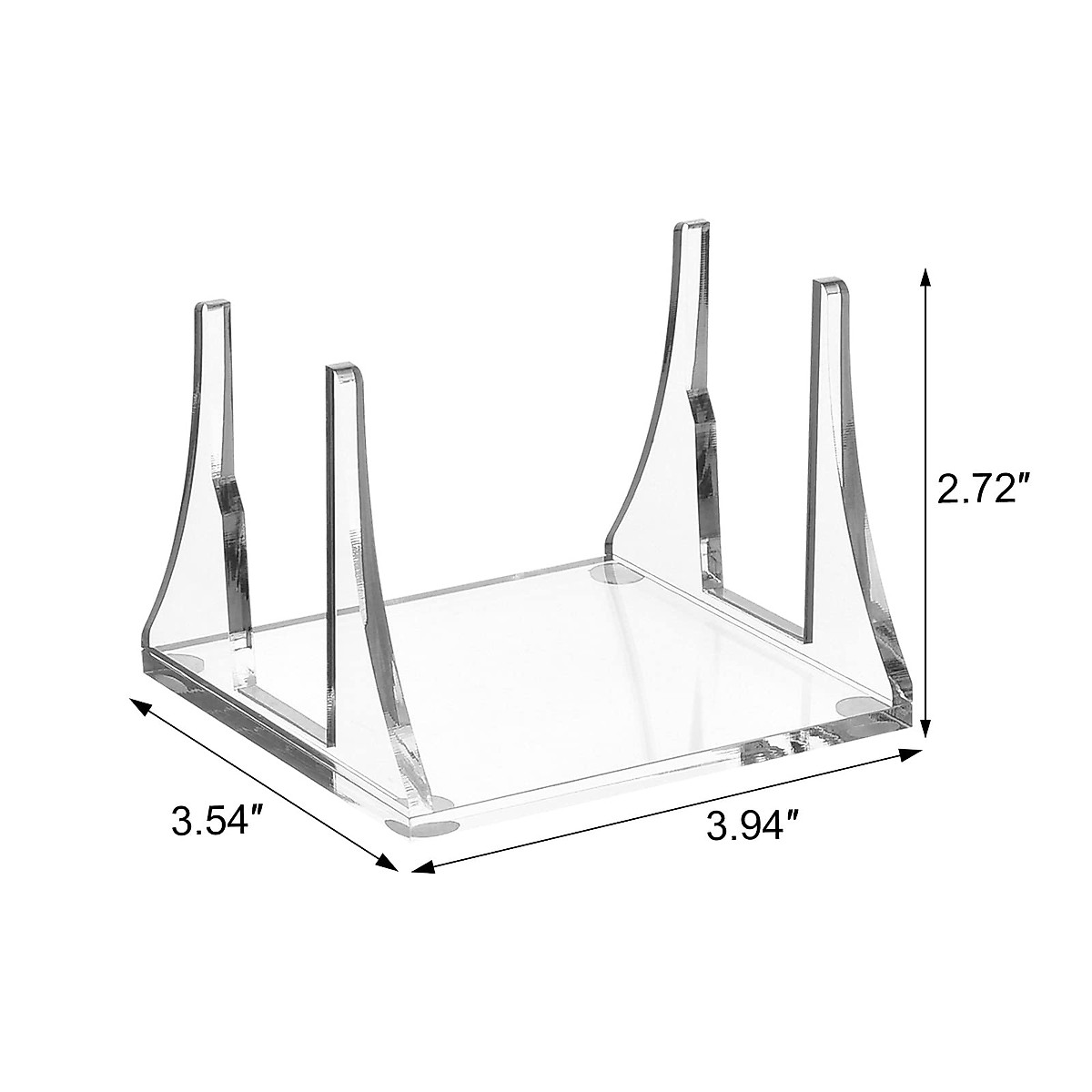 CaSZLUTION Desktop Stand for Apple Mac Mini, Acrylic Vertical Stands Holder Compatible with Apple MAC Mini 2010-2023 M1, M2, M2 Pro Chip, Clear