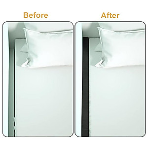 YUURO Custom Size Long High Density Foam,Full Size Bed Gap Filler for Mattress/Headboard,Mattress Extender Twin Bed Connector,Adjustable Cuttable Upholstery Foam (Black,Custom Size)