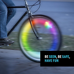 Nite Ize SpokeLit Wheel Light - Bicycle Spoke Light for Visibility and Safety - LED Lights for Bike Wheels - Bicycle Wheel Light - Rechargeable Battery - Disc-O Select