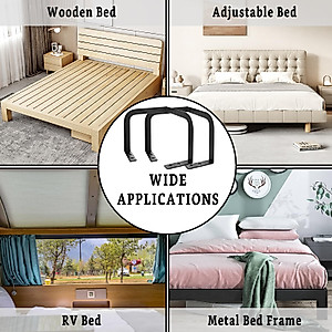 SHUESS 4 PCS Mattress Retainer Bar, Metal Mattress Slide Stopper, Mattress Stabilizer Keep Mattress Stopper from Sliding to Prevent Sliding Holder in Place Gripper