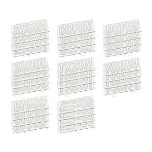 STIFFIE Whipline White/Silver SUPER STICKY 3" Alpha Numeric Registration Identification Numbers Stickers Decals for Sea-Doo SPARK, Inflatable Boats, RIBs, Hypalon/PVC, PWC and Boats.