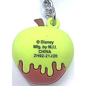 Disney Evil Quenn Iconic Poison Apple Rubber Ball Keychain. Official Snow White Keyring - 3/4" Round